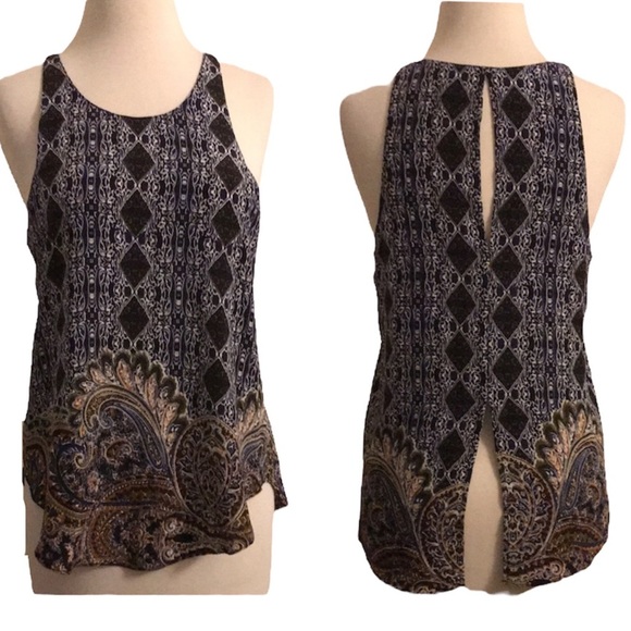 Rory Beca | Tops | Rory Beca 0 Silk Tank Top Sleeveless Keyhole And ...